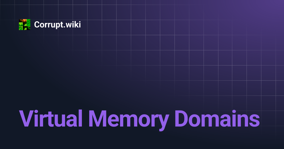 Virtual Memory Domains | Corrupt.wiki